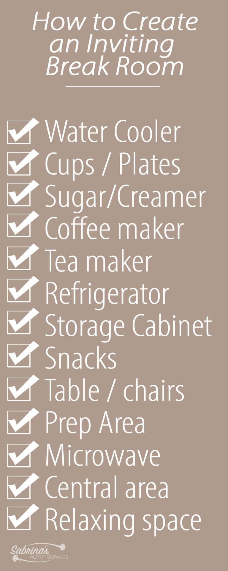 How to Create an Inviting Break Room - Sabrinas Admin Services