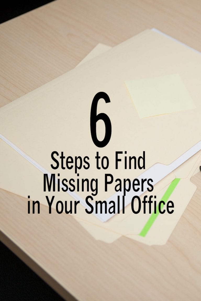 Effective Steps to Find Missing Papers in Your Office