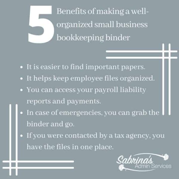 How to Create a Well-Organized Small Business Bookkeeping Binder