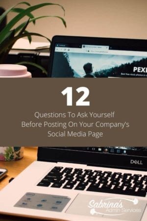 12 Questions To Ask Before Posting On the Business Social Media Page