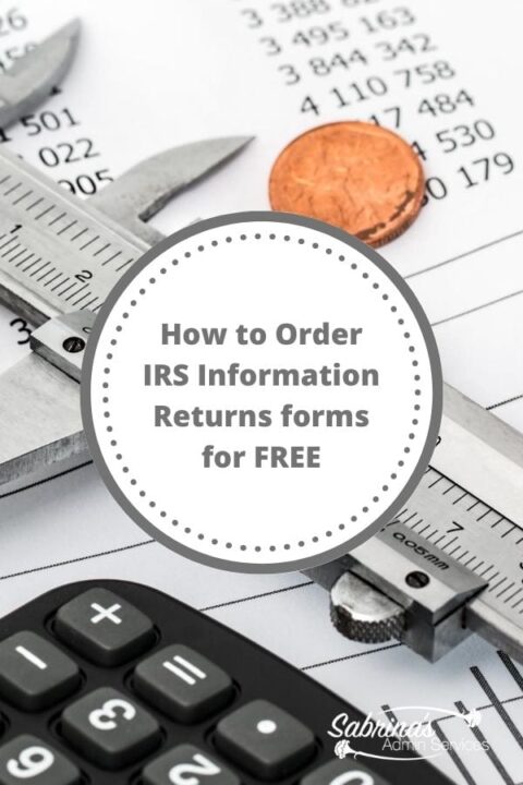 How to Order IRS Information Returns forms for FREE - Sabrinas Admin ...