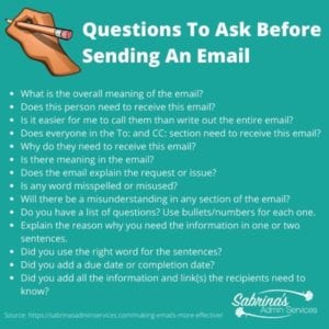 How to Write An Effective Email - Sabrinas Admin Services