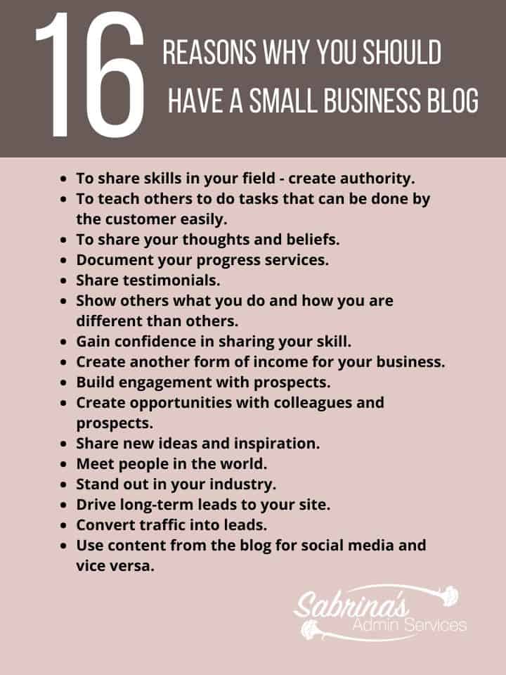 16 Reasons Why You Should have a Business Blog