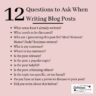 12 Questions to Ask When Writing Posts - Sabrinas Admin Services