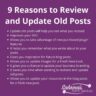 9 Reasons to Review and Update Old Posts - Sabrinas Admin Services