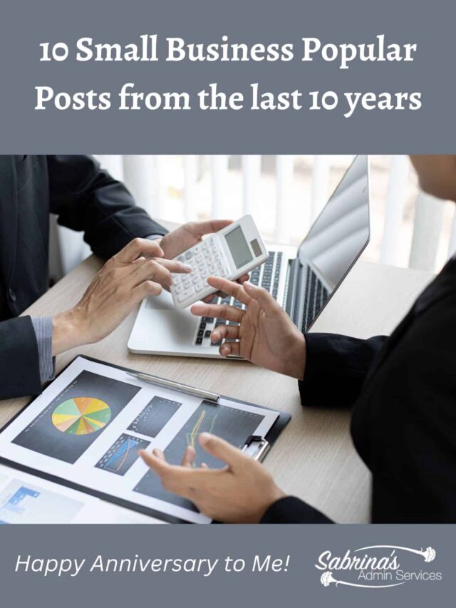 Ten Small Business Popular Posts from the last 10 years - Sabrinas ...