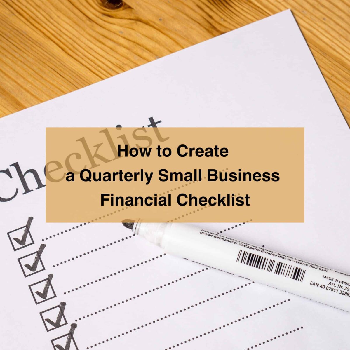 How to Create a Quarterly Small Business Financial Checklist - Sabrinas ...