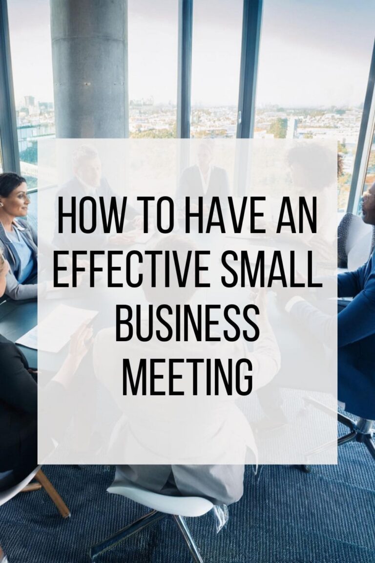 How to Have an Effective Small Business Meeting - Sabrinas Admin Services