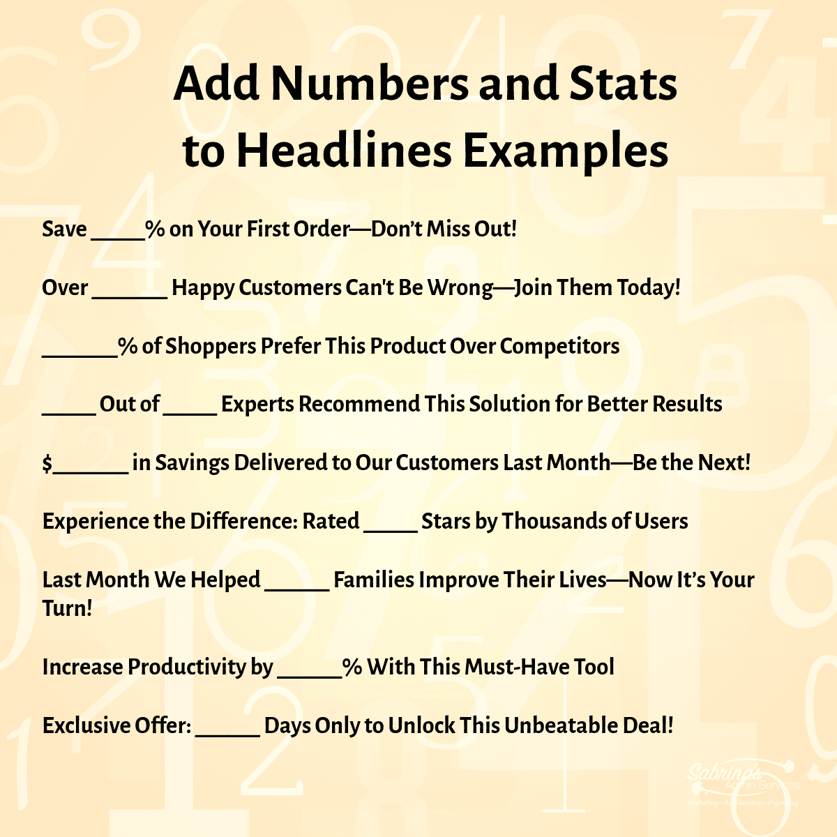 Catchy Headlines For Social Media Posts and PPC Ads - Sabrinas Admin ...
