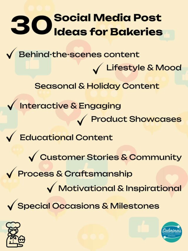 30 Inspiring Social Media Post Ideas for Bakeries - Sabrinas Admin Services